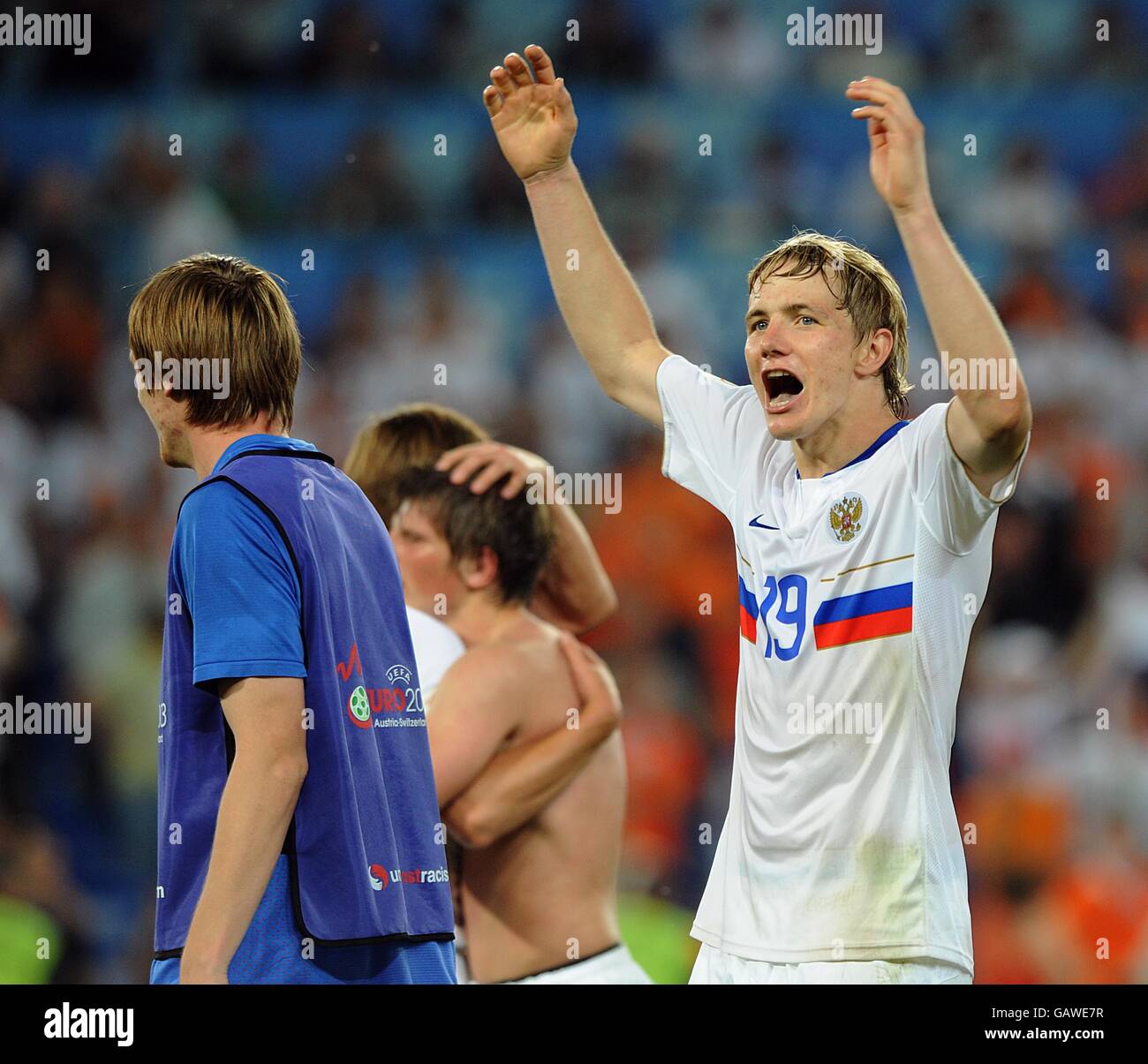 Russia's Roman Pavlyuchenko celebrates after the final whistle Stock ...