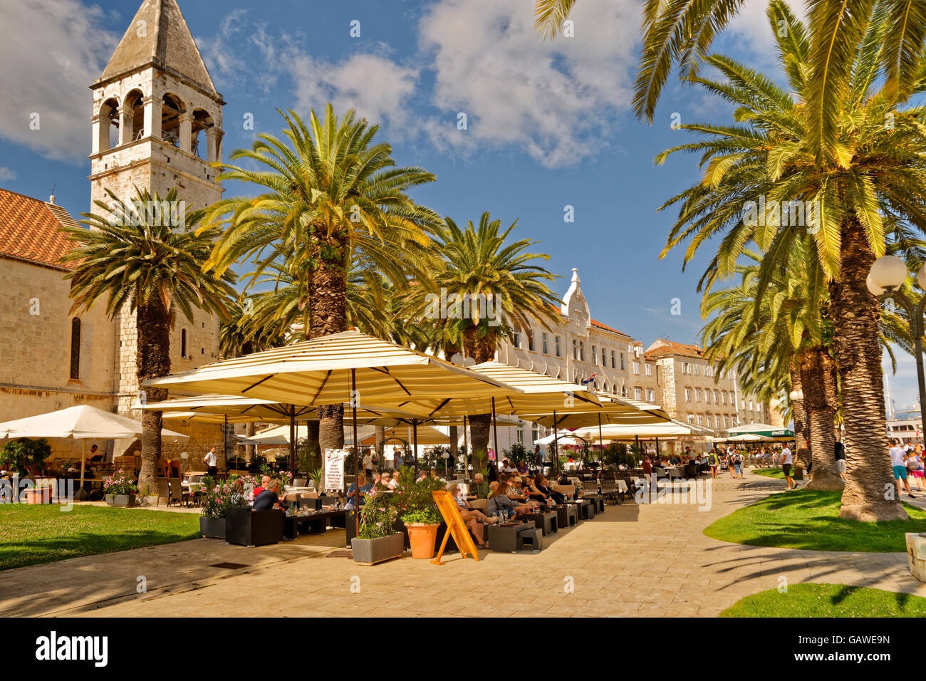 Waterfront promenade of Trogir, near Split in Croatia Stock Photo - Alamy