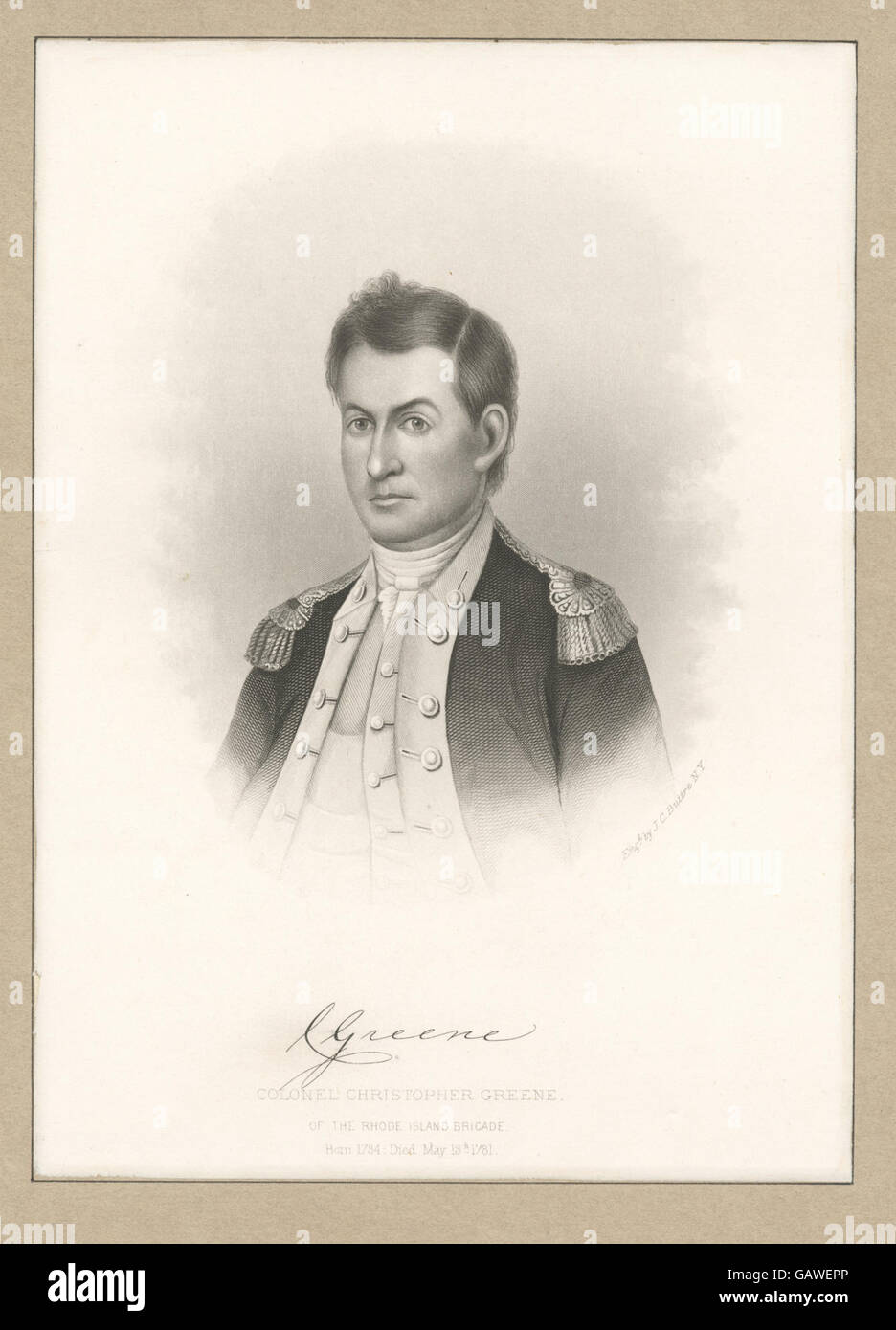 Colonel Christopher Greene was a leader in the Rhode Island Brigade ...