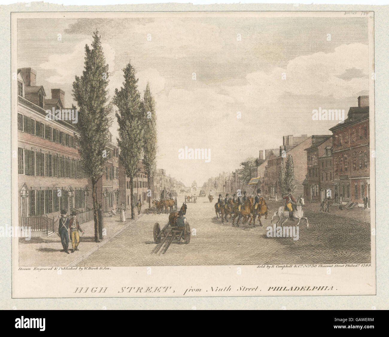 This image depicts High Street as seen from Ninth Street in ...