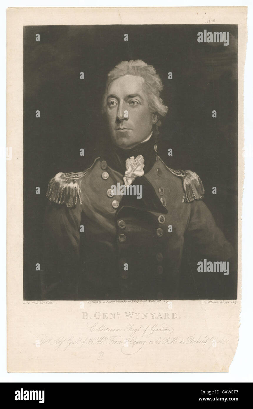Brigadier General Wynyard, serving in the Coldstream Regiment of Guards ...