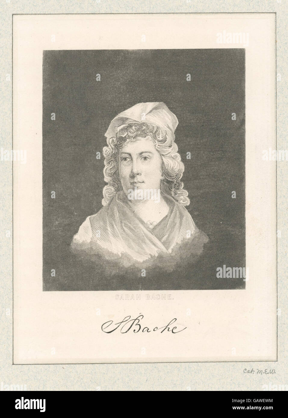 A historical reference to Sarah Bache, a notable figure in American ...