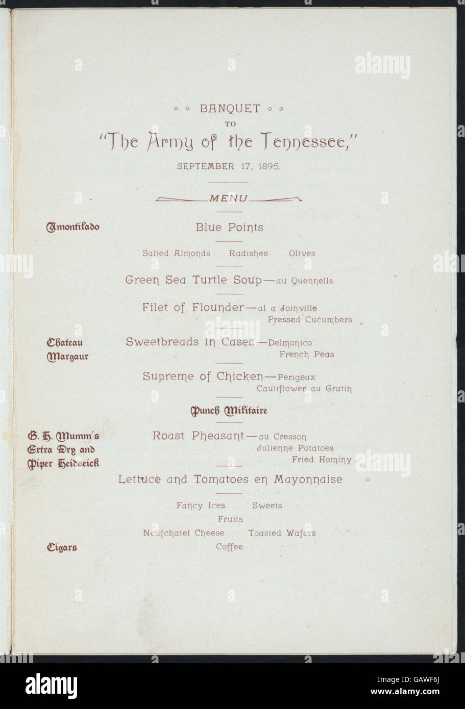 The 27th Reunion of the Army of the Tennessee was held at the Grand ...
