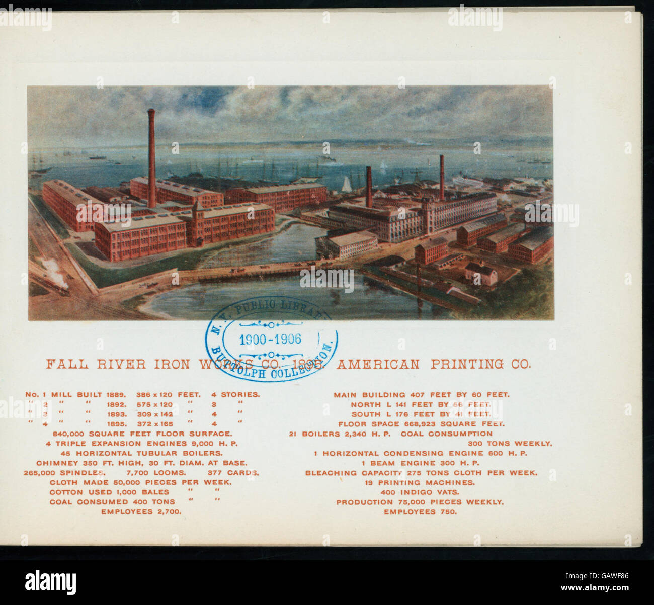 This event marks the dedication of the Mill of Fall River Iron Works Co ...