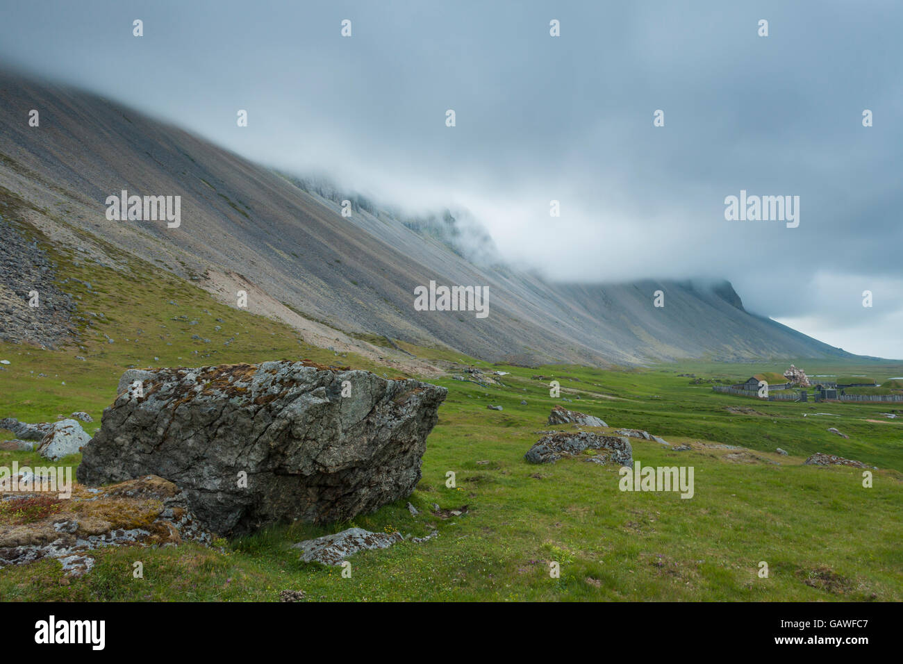 Summer night at Stokksnes headland, Iceland Stock Photo - Alamy