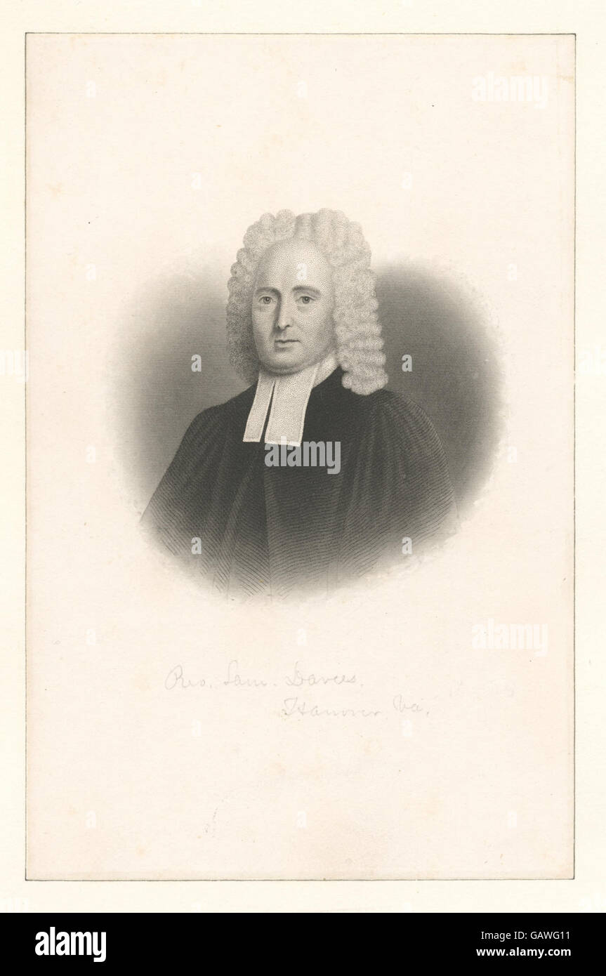 Rev. Samuel Davies, a prominent preacher and religious figure, served ...