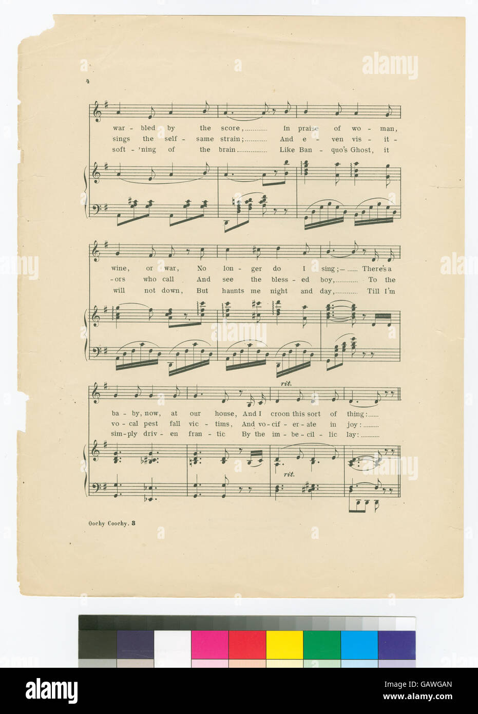 The song 'Ootchy-Cootchy' with Hades registration numbers 464267 and ...