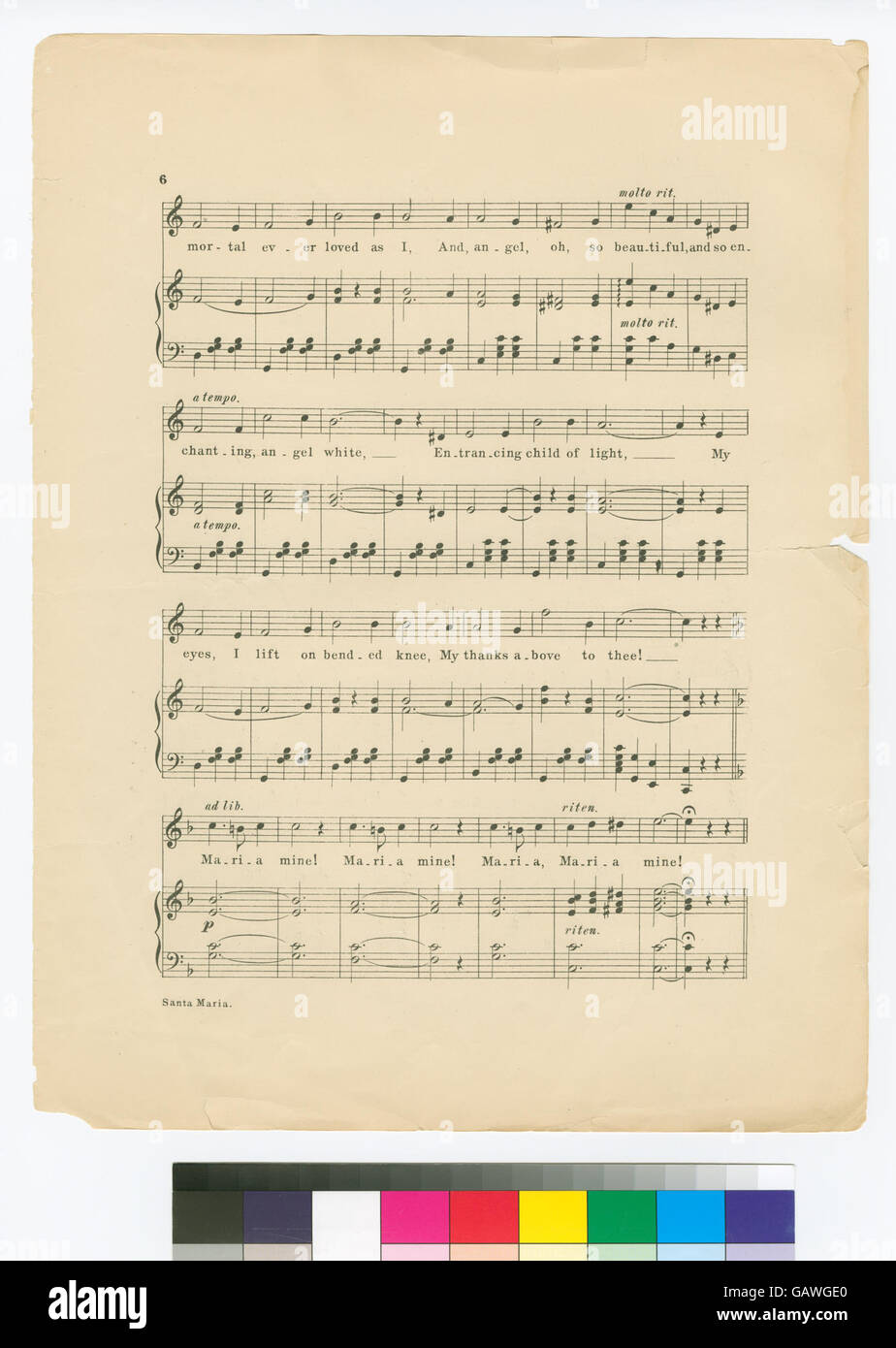 The phrase likely refers to a person or object named Santa Maria that ...