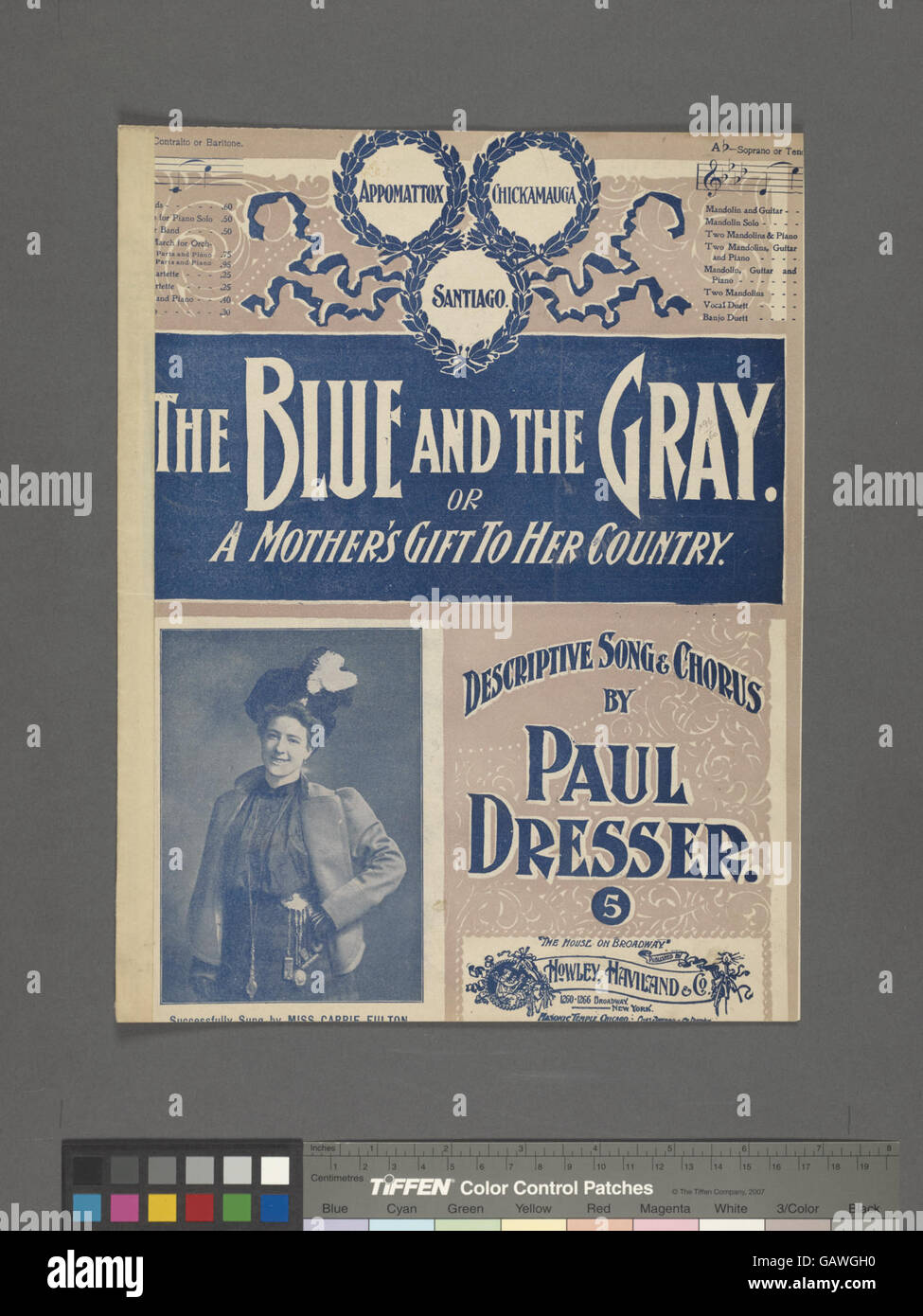 Refers to the symbolism of the blue and gray uniforms worn by Union and ...