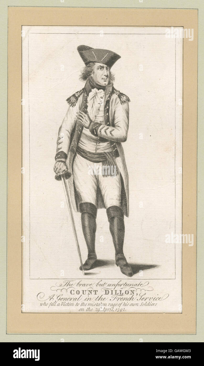 Count Dillon, a French general, tragically killed by his own soldiers ...