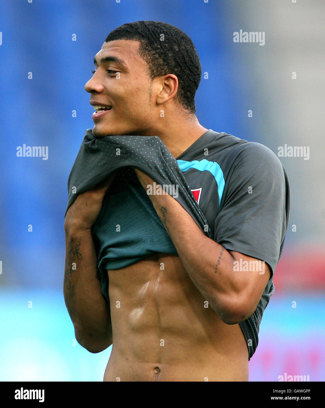 Turkeys colin kazim richards at todays training session hi-res stock ...