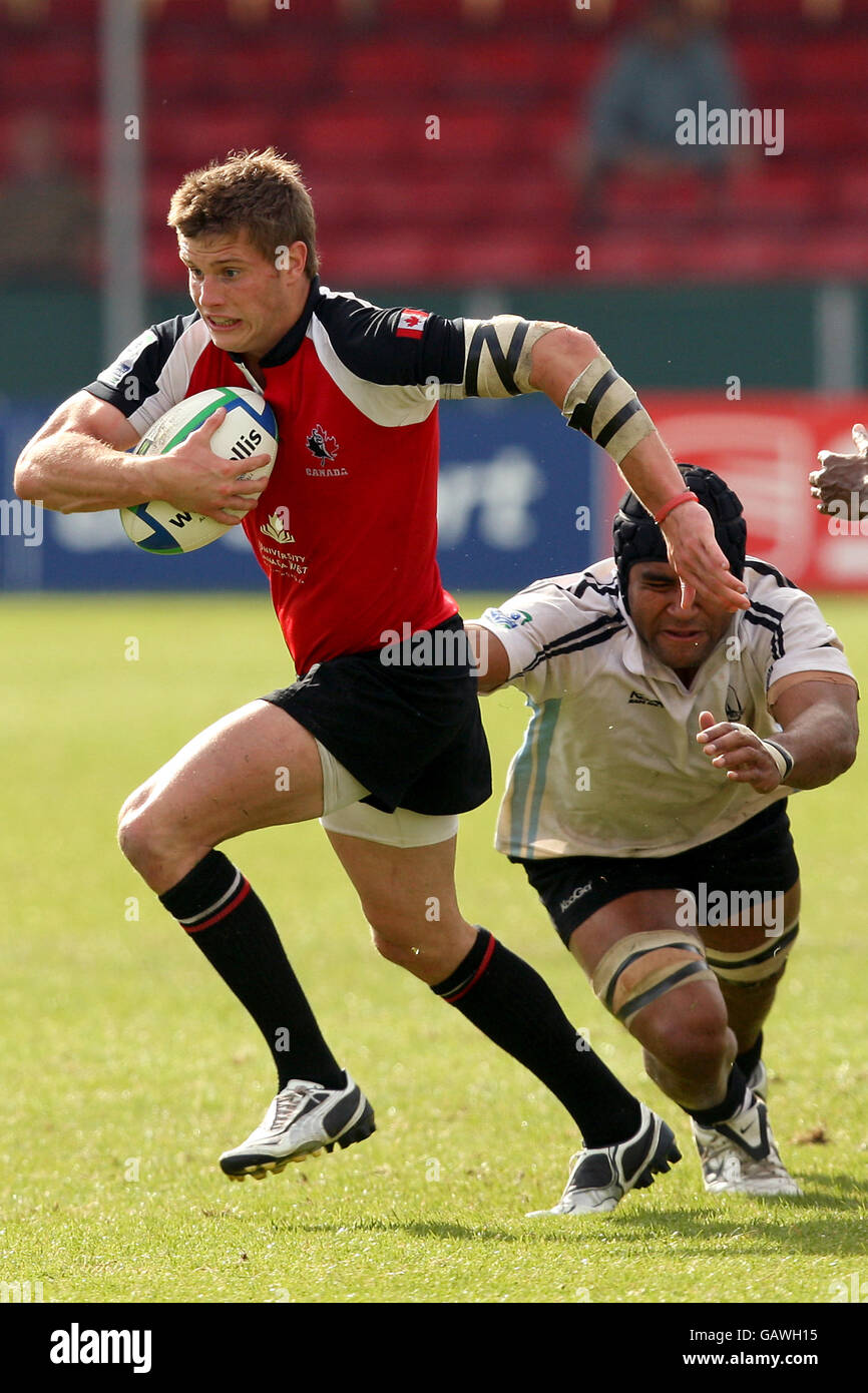 Canadas conor trainor is persued by fijis samuela vunisa hi-res stock ...