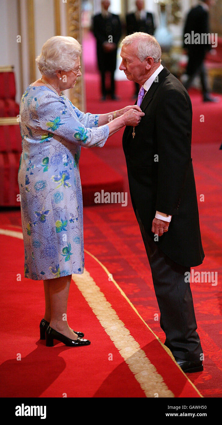 Receives An Obe From The Queen At Buckingham Palace High Resolution ...