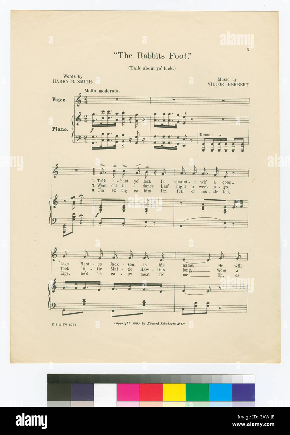 A phrase referencing the belief in the rabbit's foot as a good luck ...