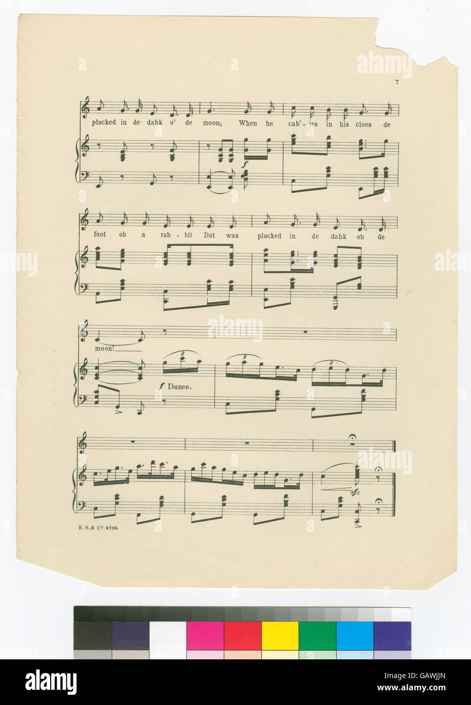 A sheet music cover titled 'The Rabbit's Foot. (Talk About Yo' Luck ...