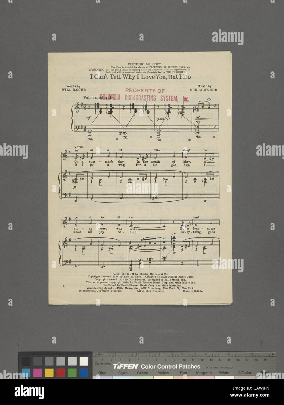 Sheet music cover from 1897 featuring a portrait photograph of the ...