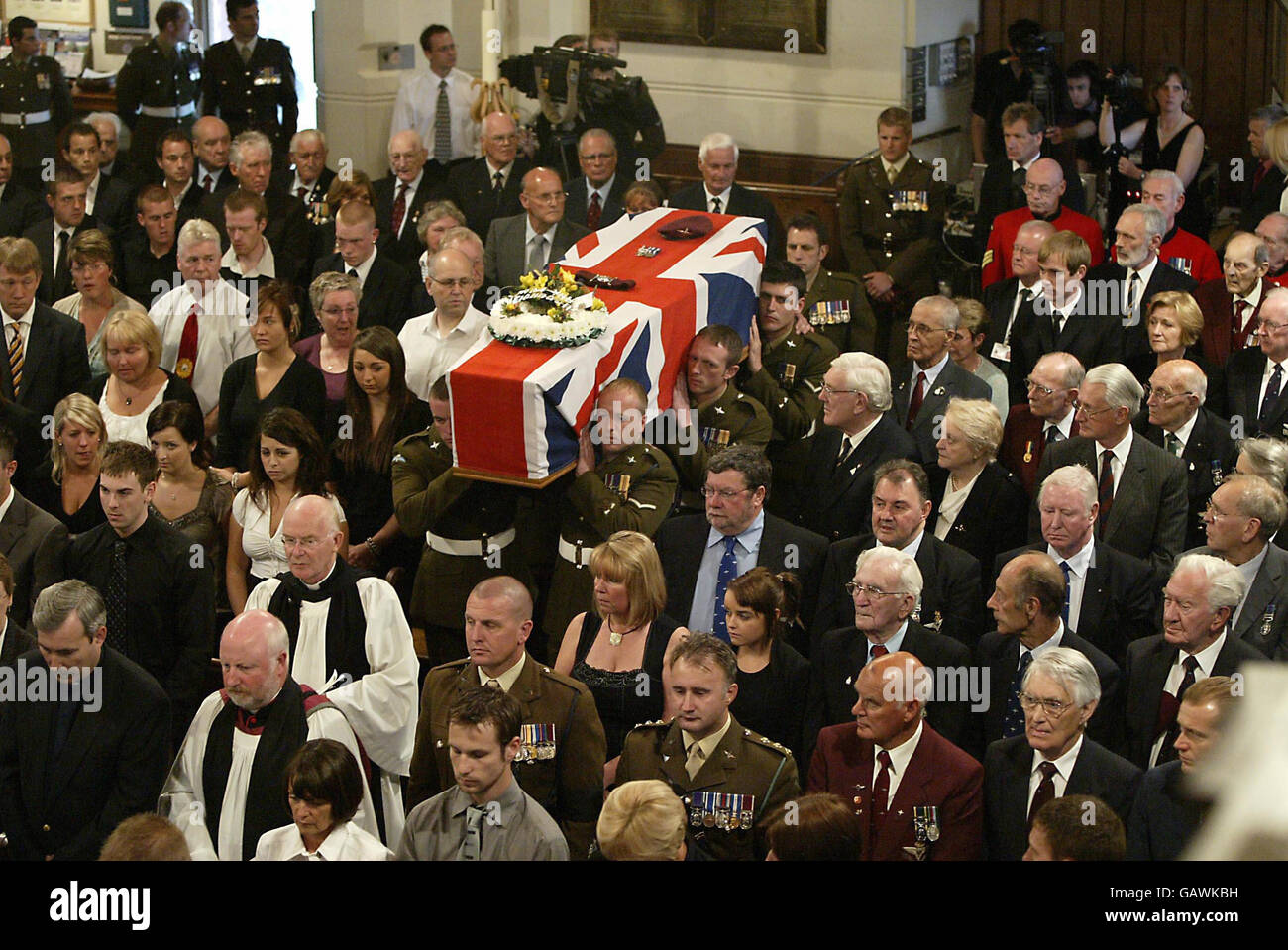 The funeral of Private Daniel Gamble of B Company 2nd Battalion ...