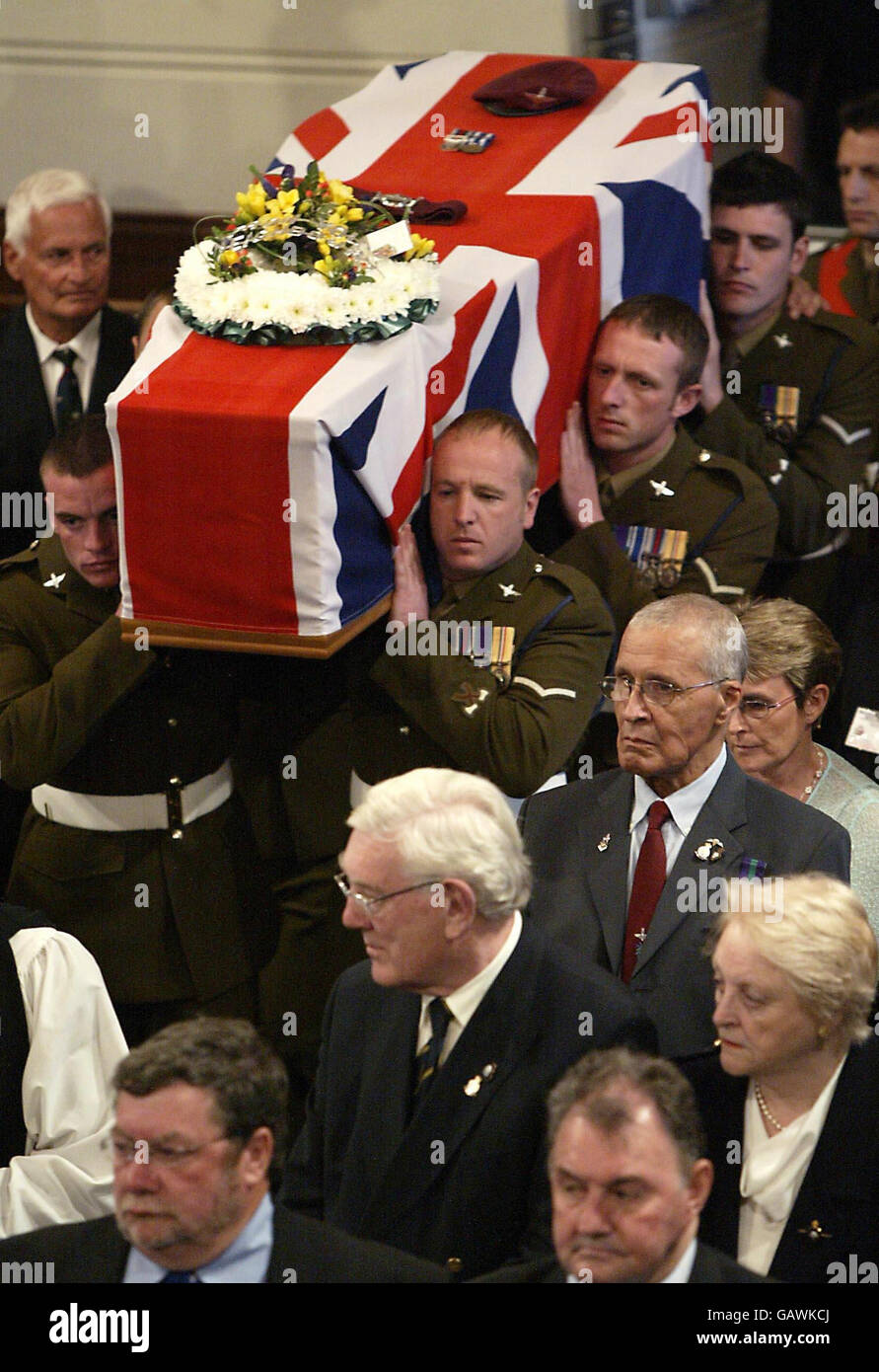 The funeral of Private Daniel Gamble of B Company 2nd Battalion ...