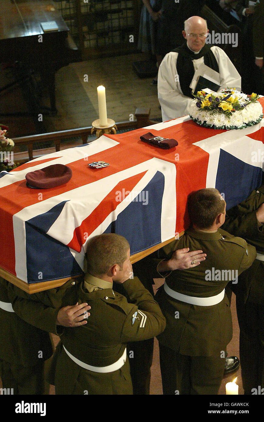The funeral of Private Daniel Gamble of B Company 2nd Battalion ...