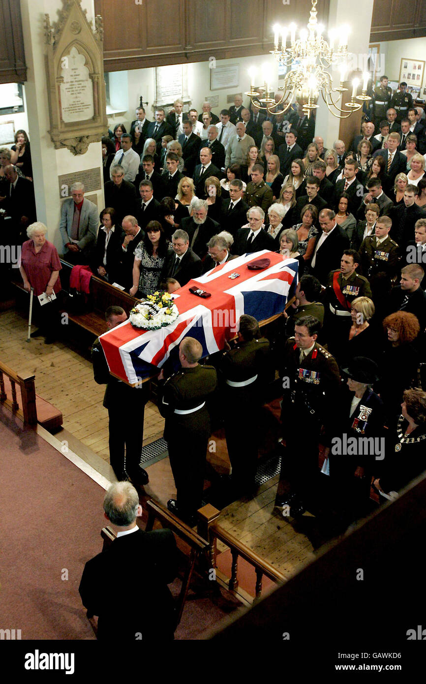 The funeral of Private Daniel Gamble of B Company 2nd Battalion ...