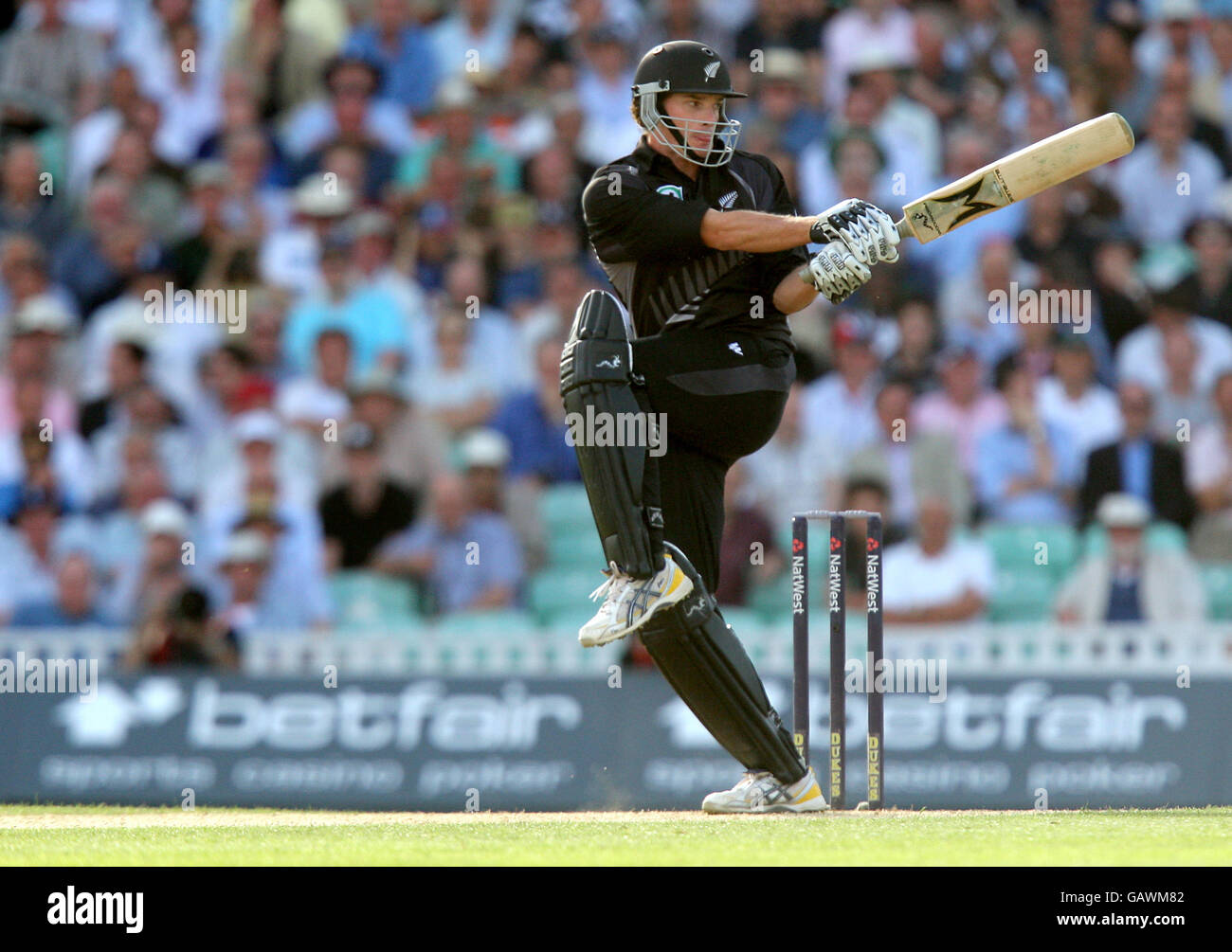 New zealands kyle mills in action against england hi-res stock ...