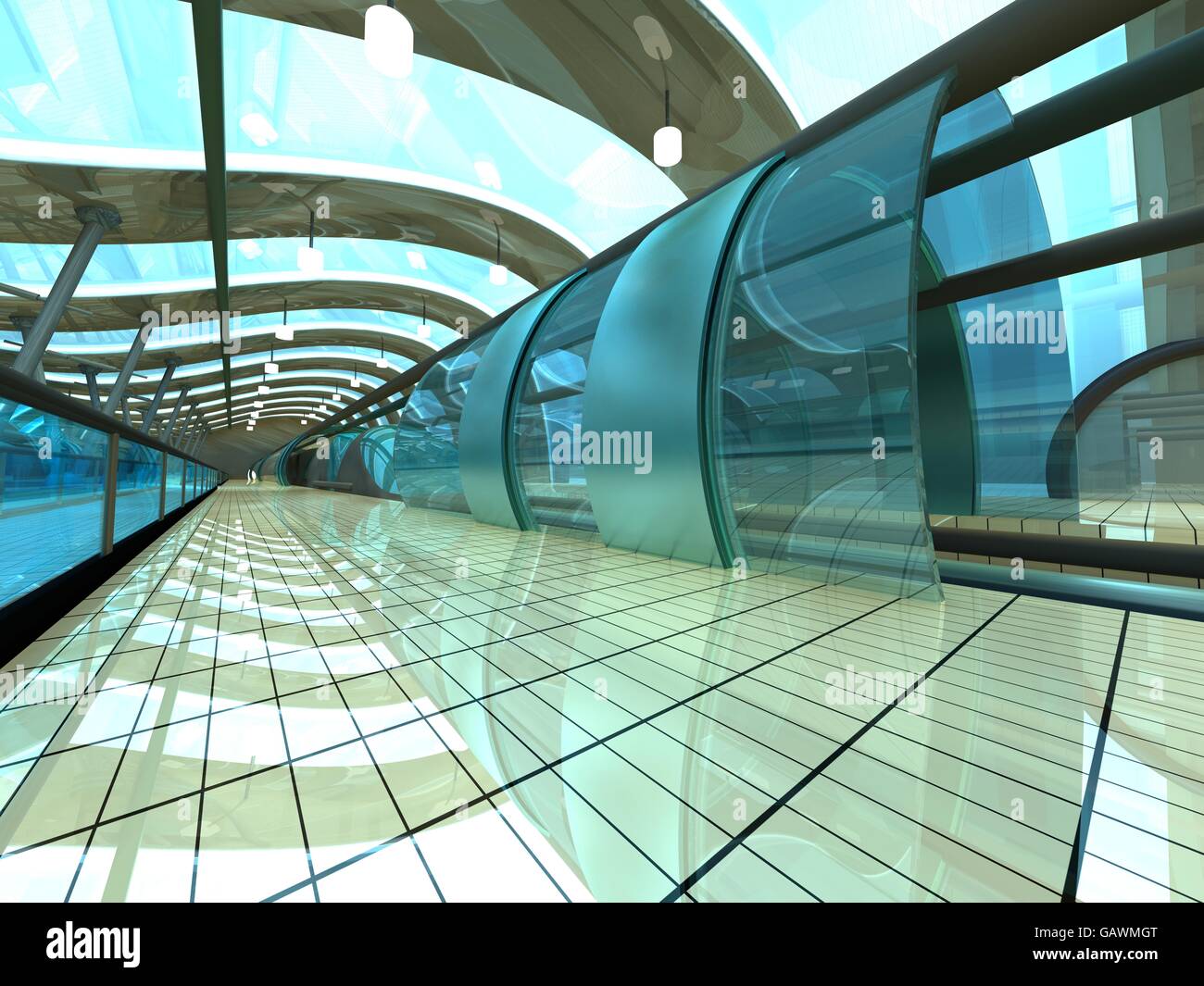 Futuristic subway train station 3d hi-res stock photography and images ...