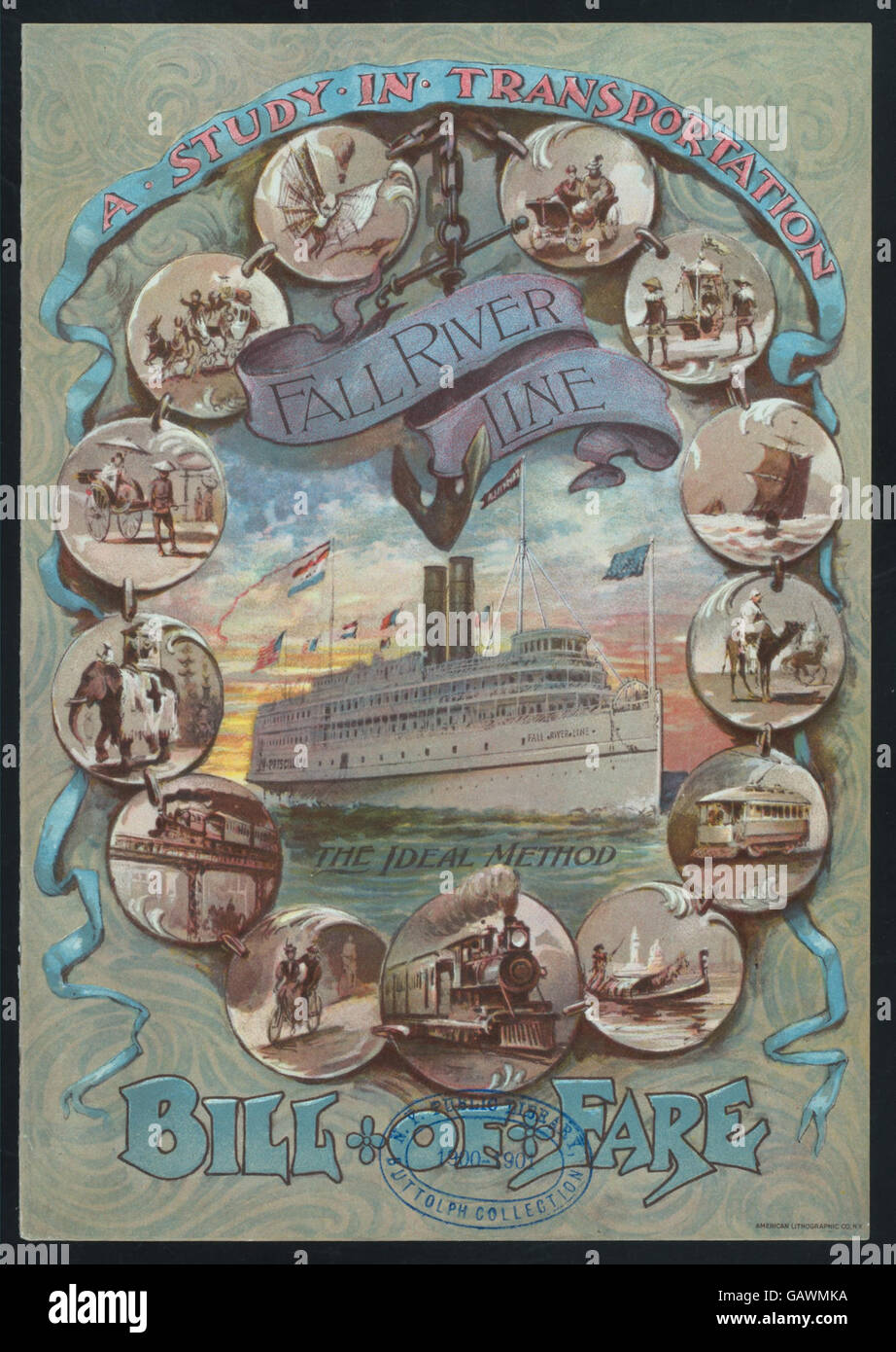 The SS Plymouth, operated by the Fall River Line, is depicted during a ...