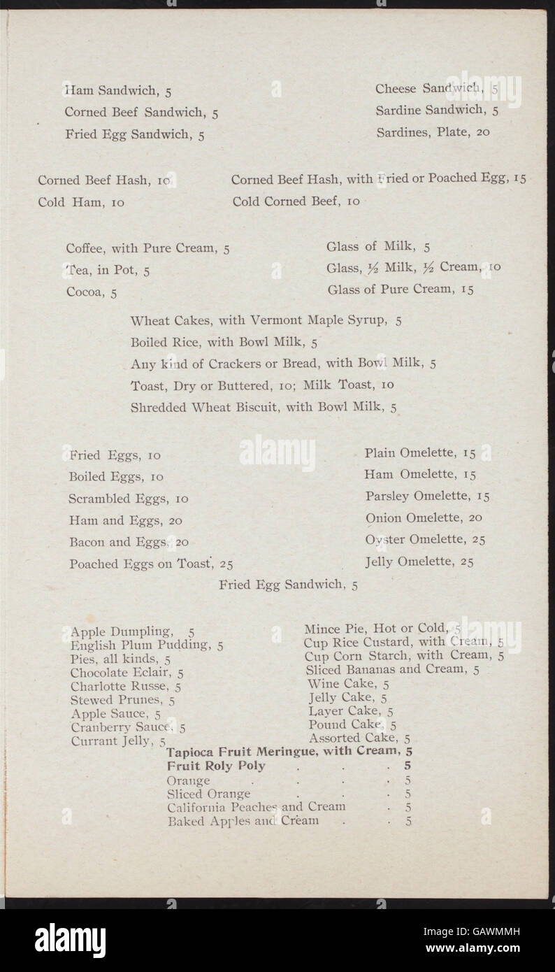 A daily menu from Riggs' Dining Rooms, located at 120 University Place ...