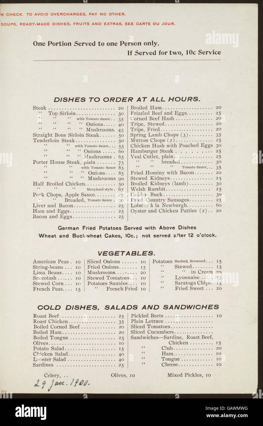 The daily menu from Putnam House in New York, NY, offering a glimpse ...