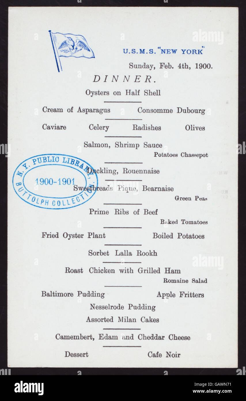 A formal dinner event held aboard the U.S.M.S. New York, a U.S. Navy ...