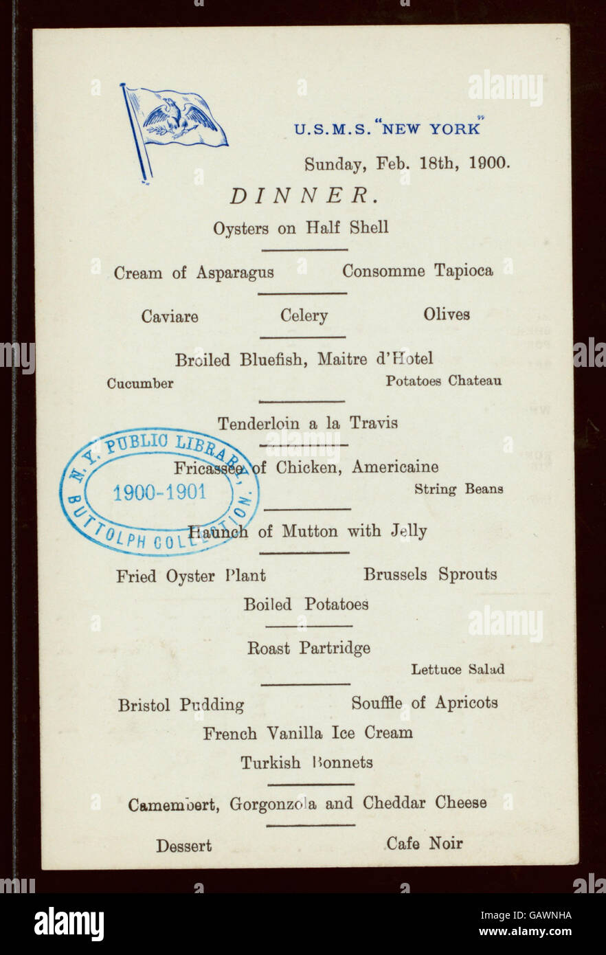 Dinner held aboard the U.S. Navy ship New York, en route, signifies a ...