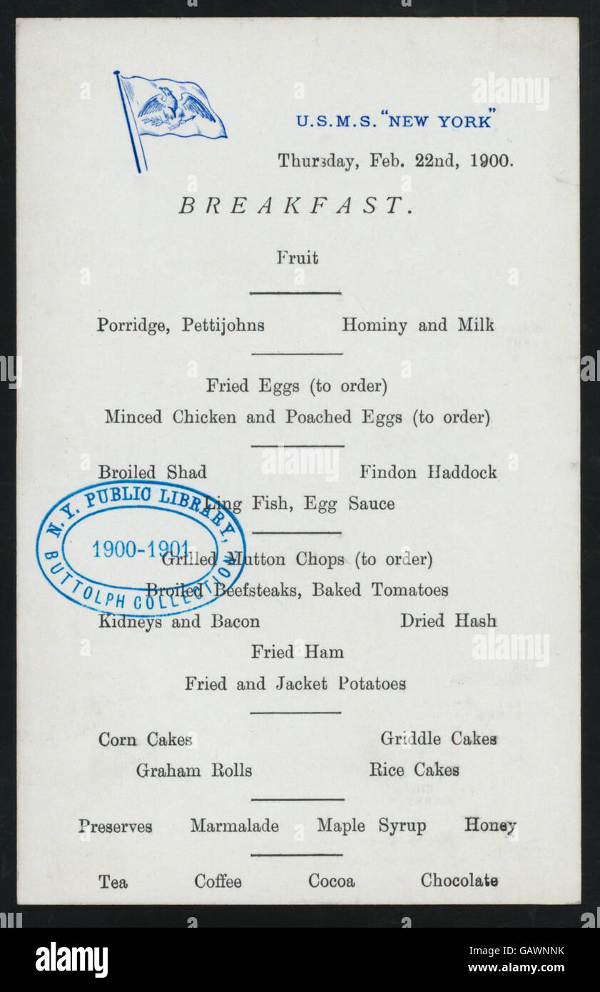 A breakfast event held aboard the U.S.M.S. New York, a ship traveling ...