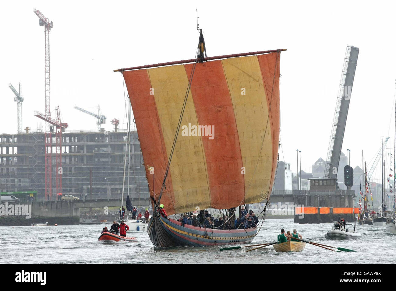The Sea Stallion of Glendalough, a replica Viking longship, which has ...