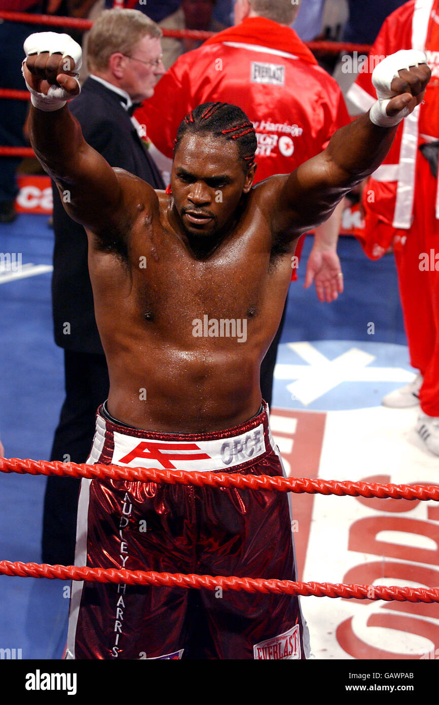 Audley harrison celebrates hi-res stock photography and images - Alamy