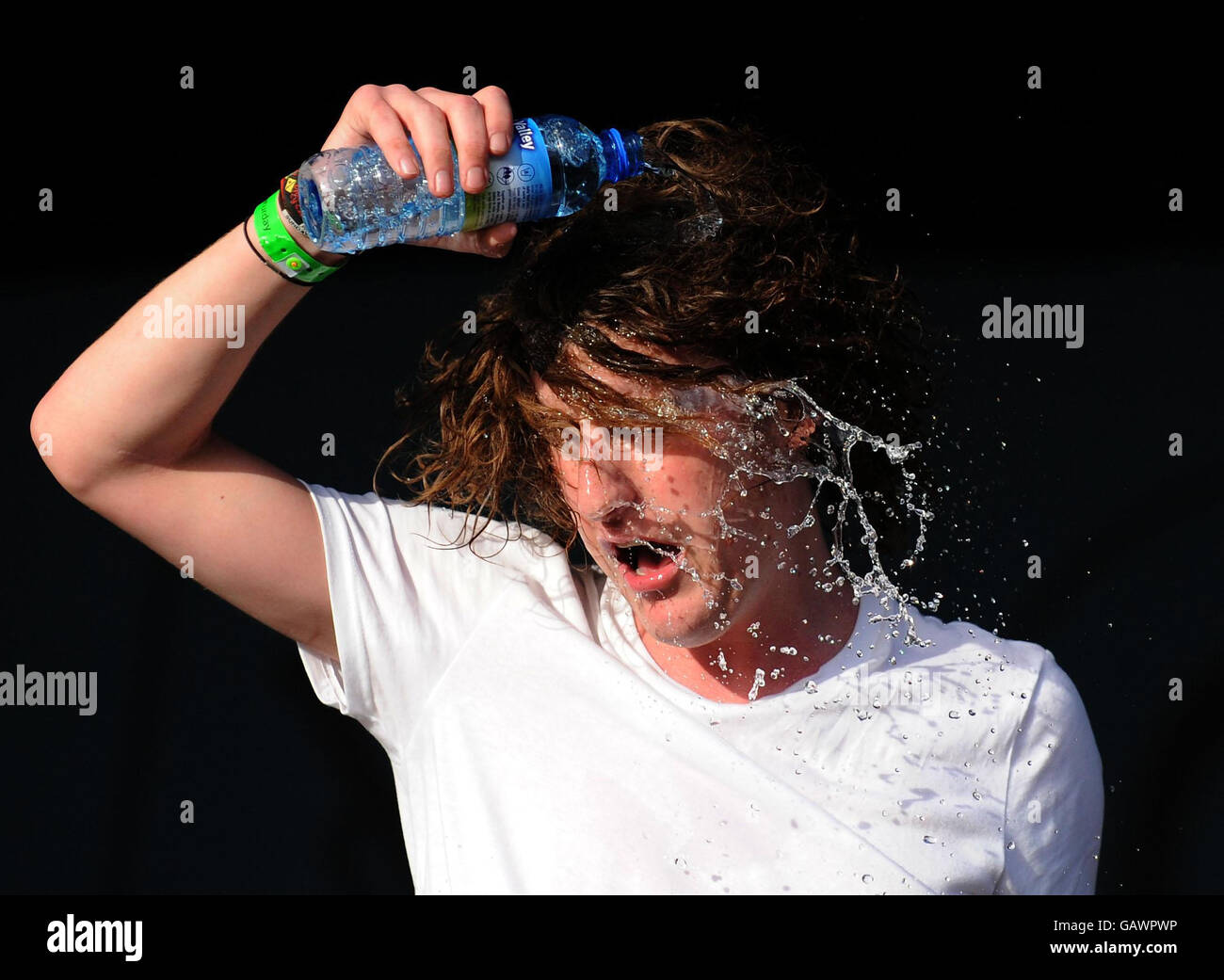 Matt Bowman of The Pigeon Detectives perform on the Other Stage during ...