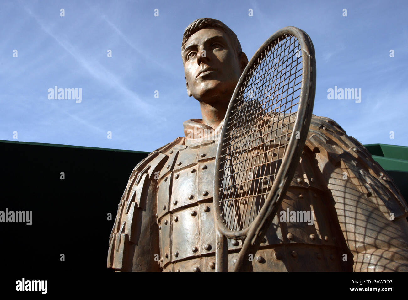 A statue of Novak Djokovic dressed as a Terracotta Warrior at the new ...
