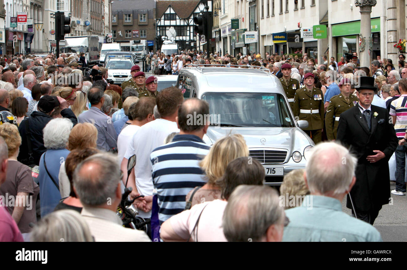 The funeral paratrooper lance corporal james bateman st peters church ...