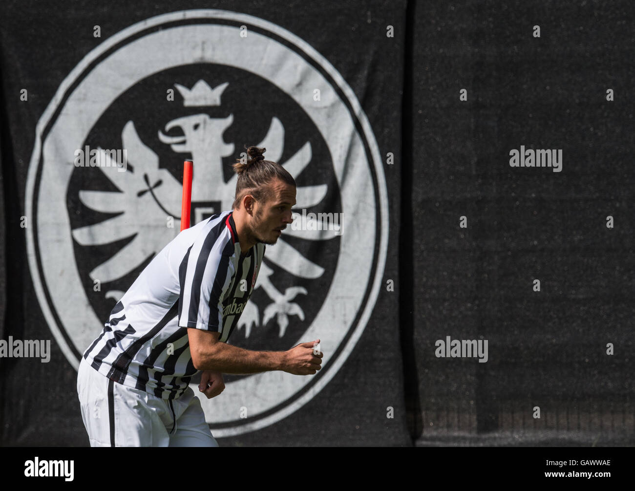 Alex Meier participating in the official training of German Bundesliga ...