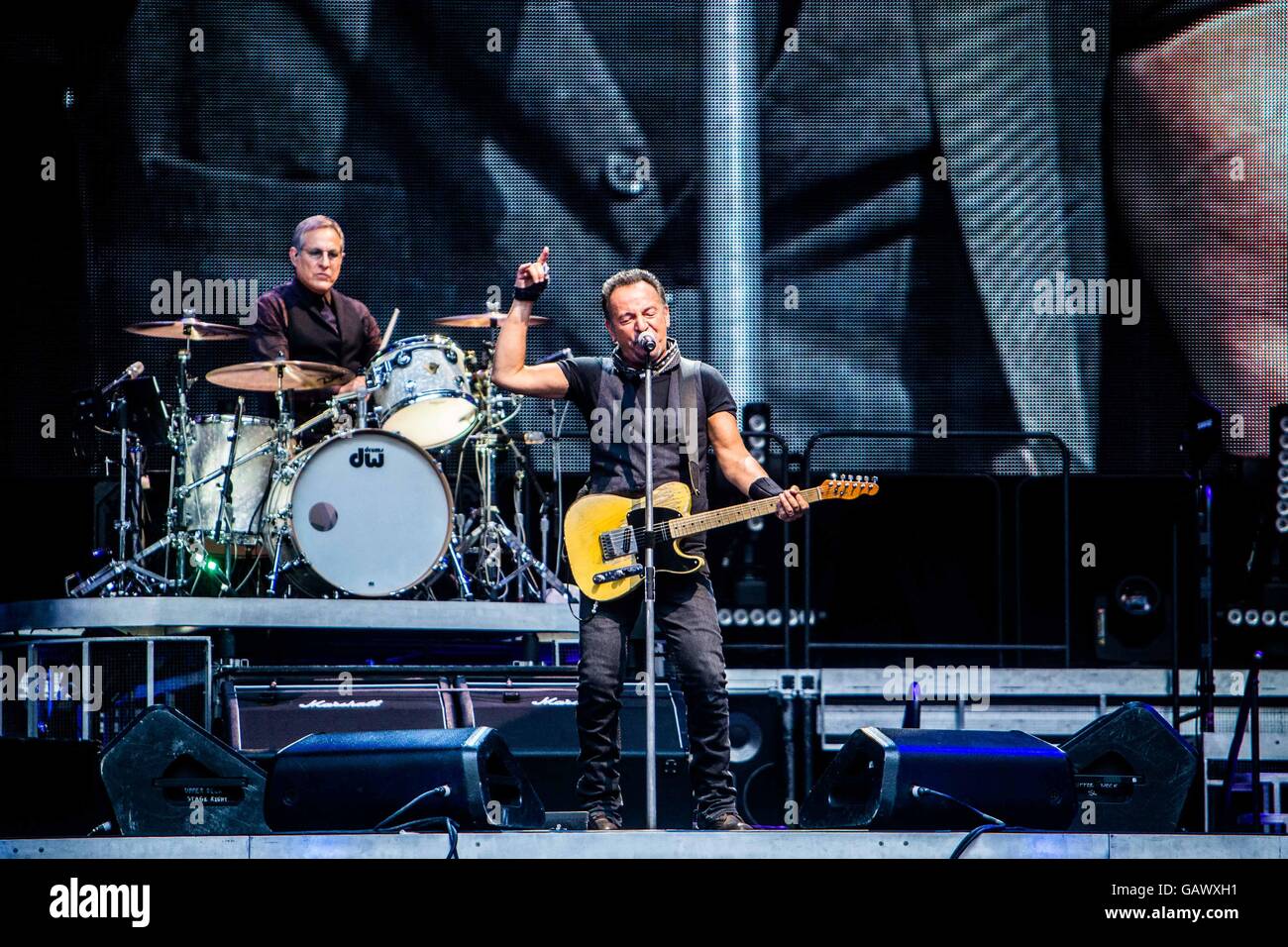 Milan, Italy. 5th July, 2016. Bruce Springsteen performs live at Stadio ...