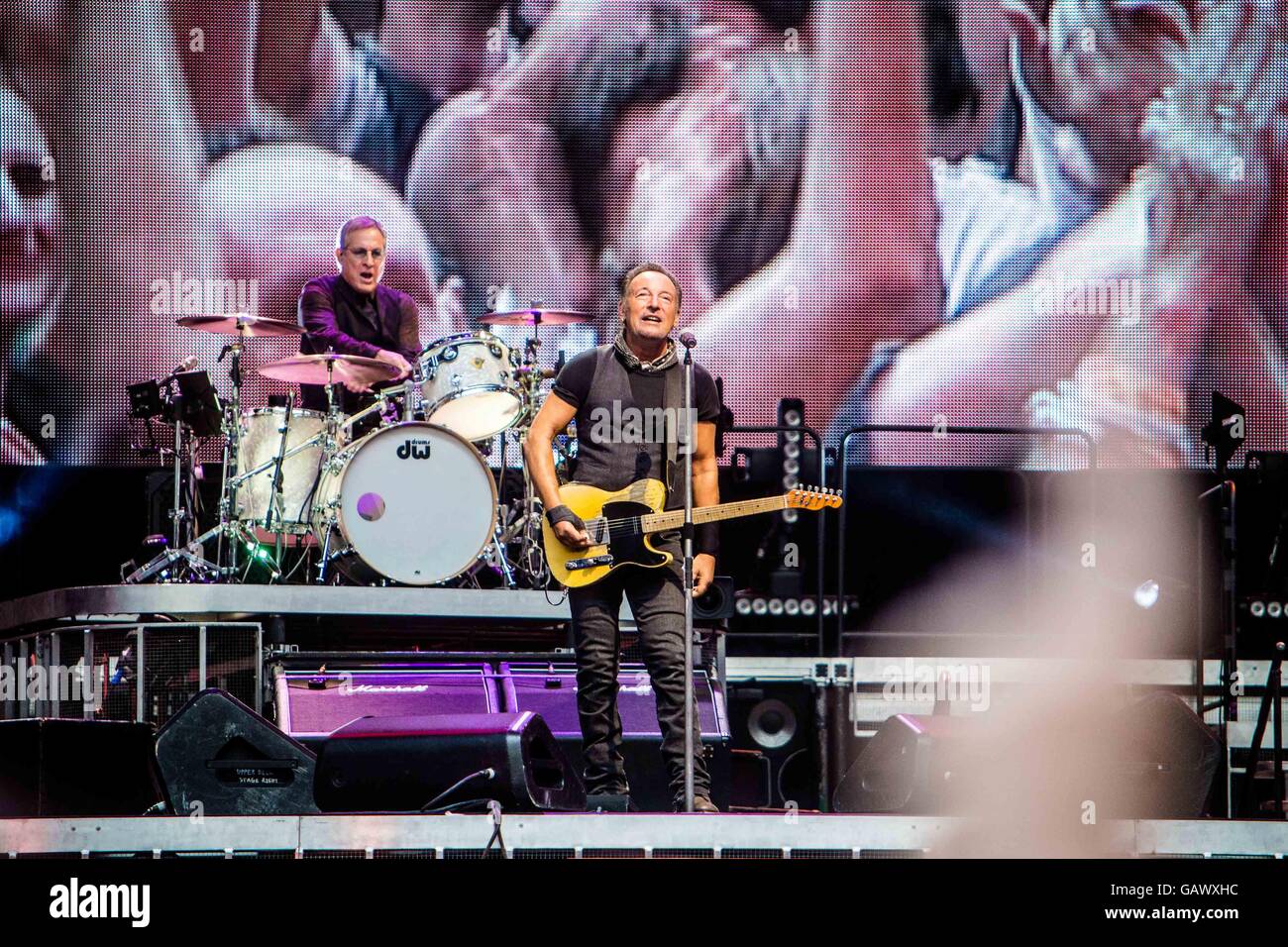 Milan, Italy. 5th July, 2016. Bruce Springsteen performs live at Stadio ...