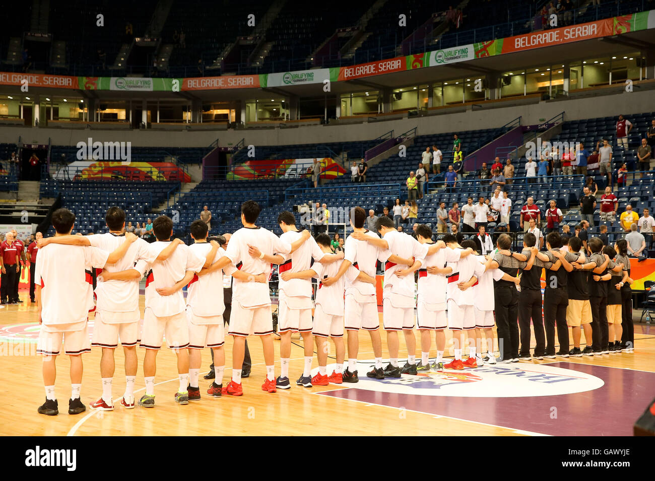 Belgrade, Serbia. 4th July, 2016. Japan team group (JPN) Basketball ...