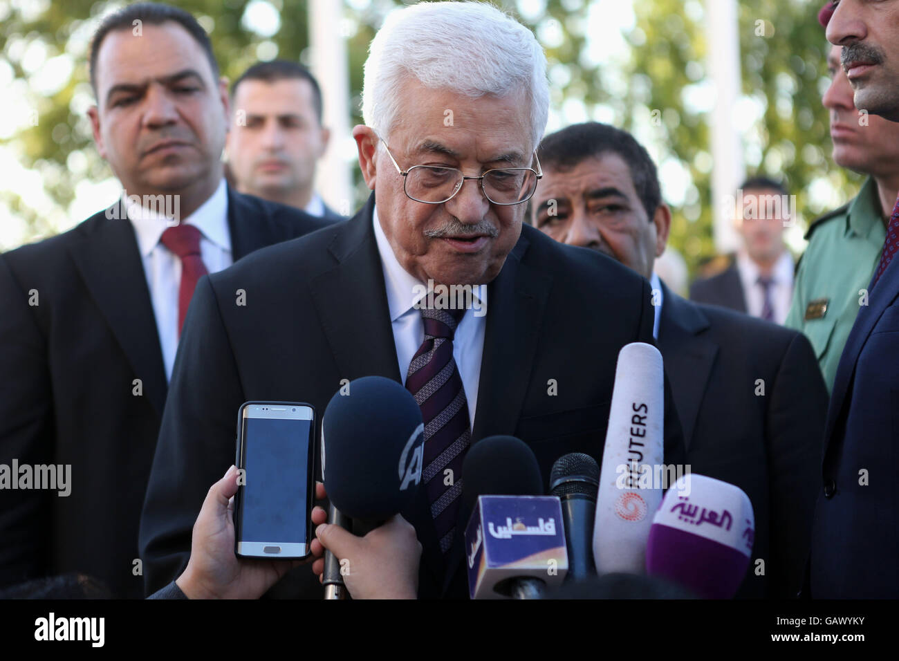 Ramallah, West Bank, Palestinian Territory. 6th July, 2016. Palestinian ...