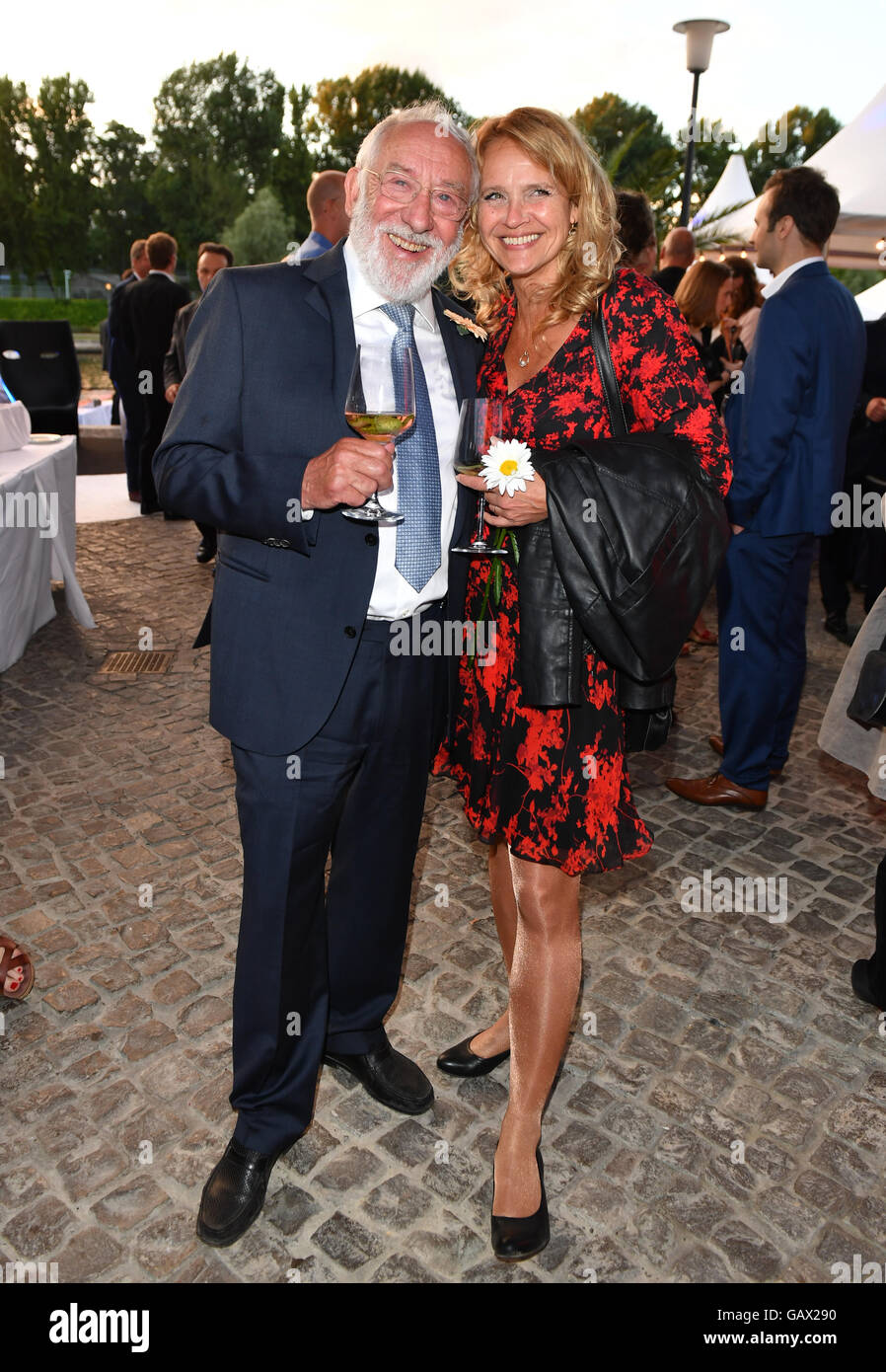 Actor Dieter Hallervorden is accompanied by Christiane Zander at the ...