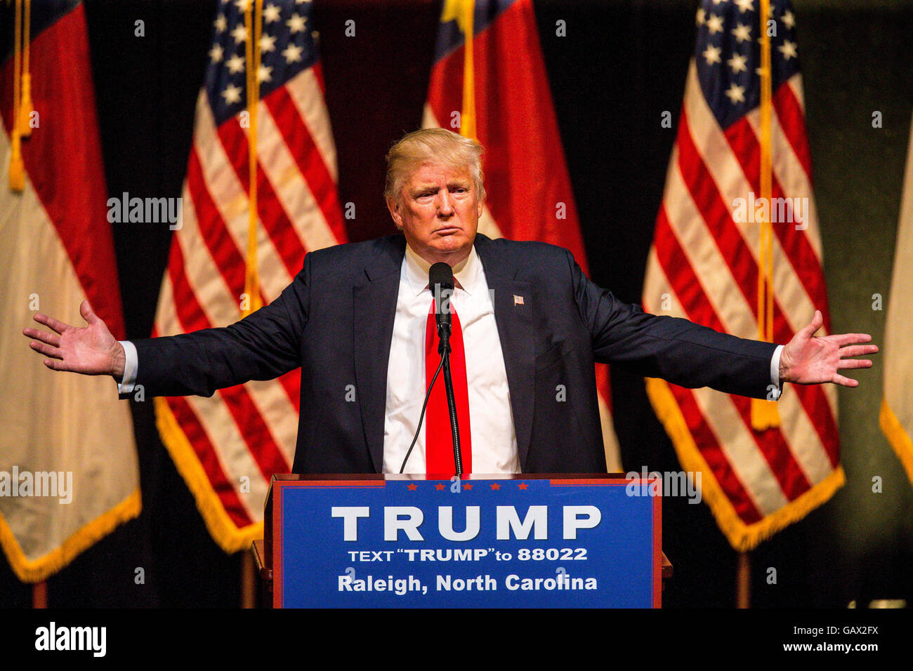 Raleigh, North Carolina, USA. 5th July, 2016. Donald Trump Campaigns ...