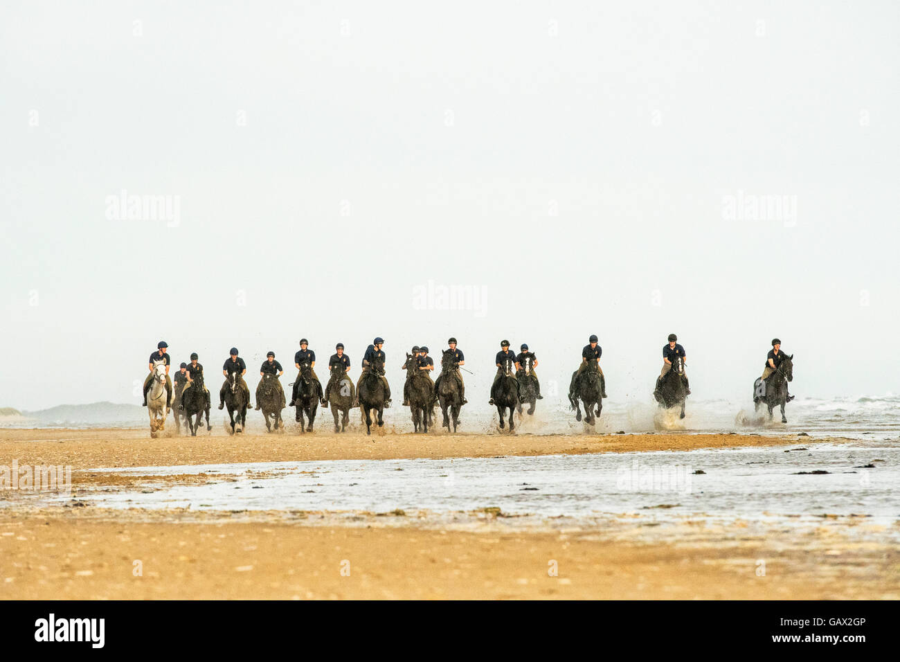 Holkham beach, Norfolk, UK. 6th July, 2016. The Household Cavalry ...