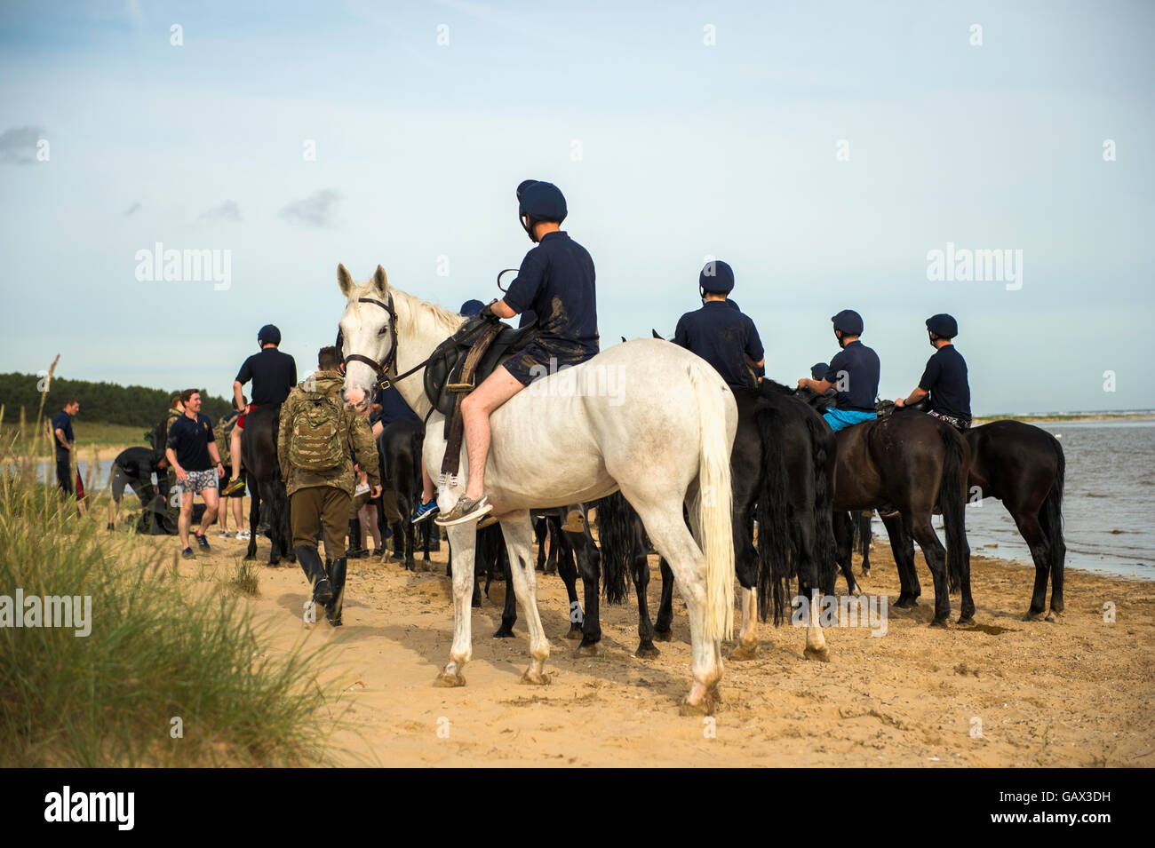 Holkham beach, Norfolk, UK. 6th July, 2016. The Household Cavalry ...