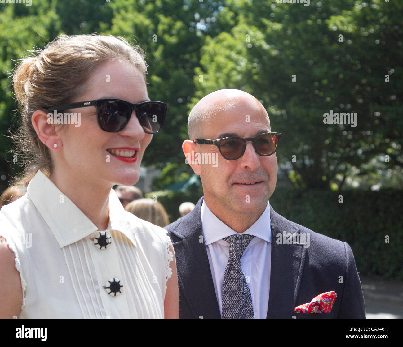 Wimbledon London, UK. 6th July 2016. American actor Stanley Tucci ...