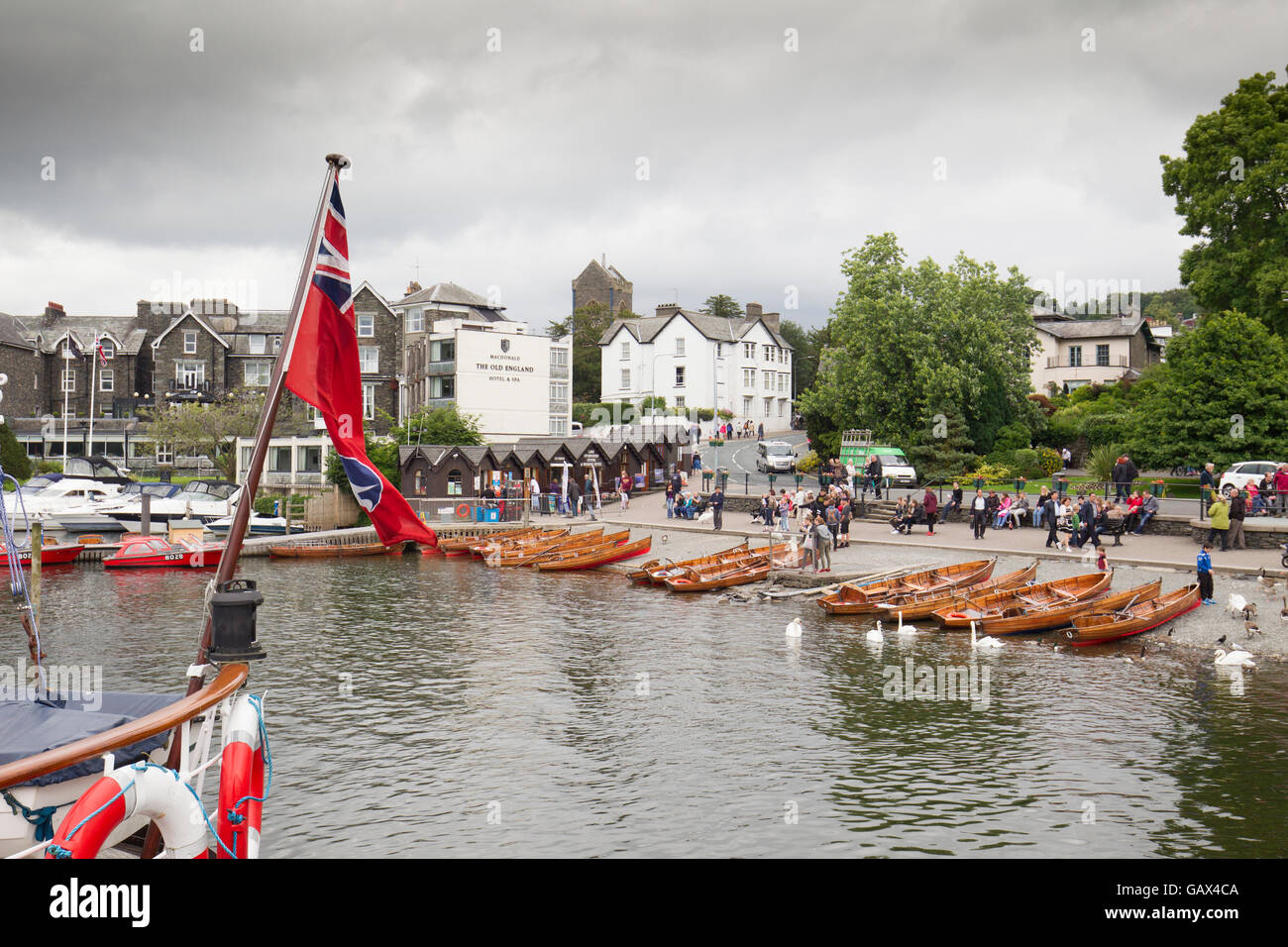 Lake Windermere Cumbria UK 6thJuly 2016 UK Weather Cloudy day at ...