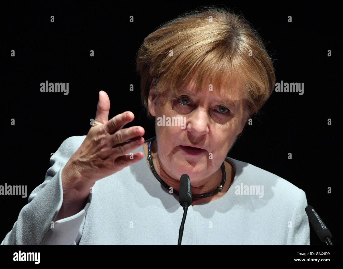Erfurt, Germany. 06th July, 2016. German Chancellor Angela Merkel ...