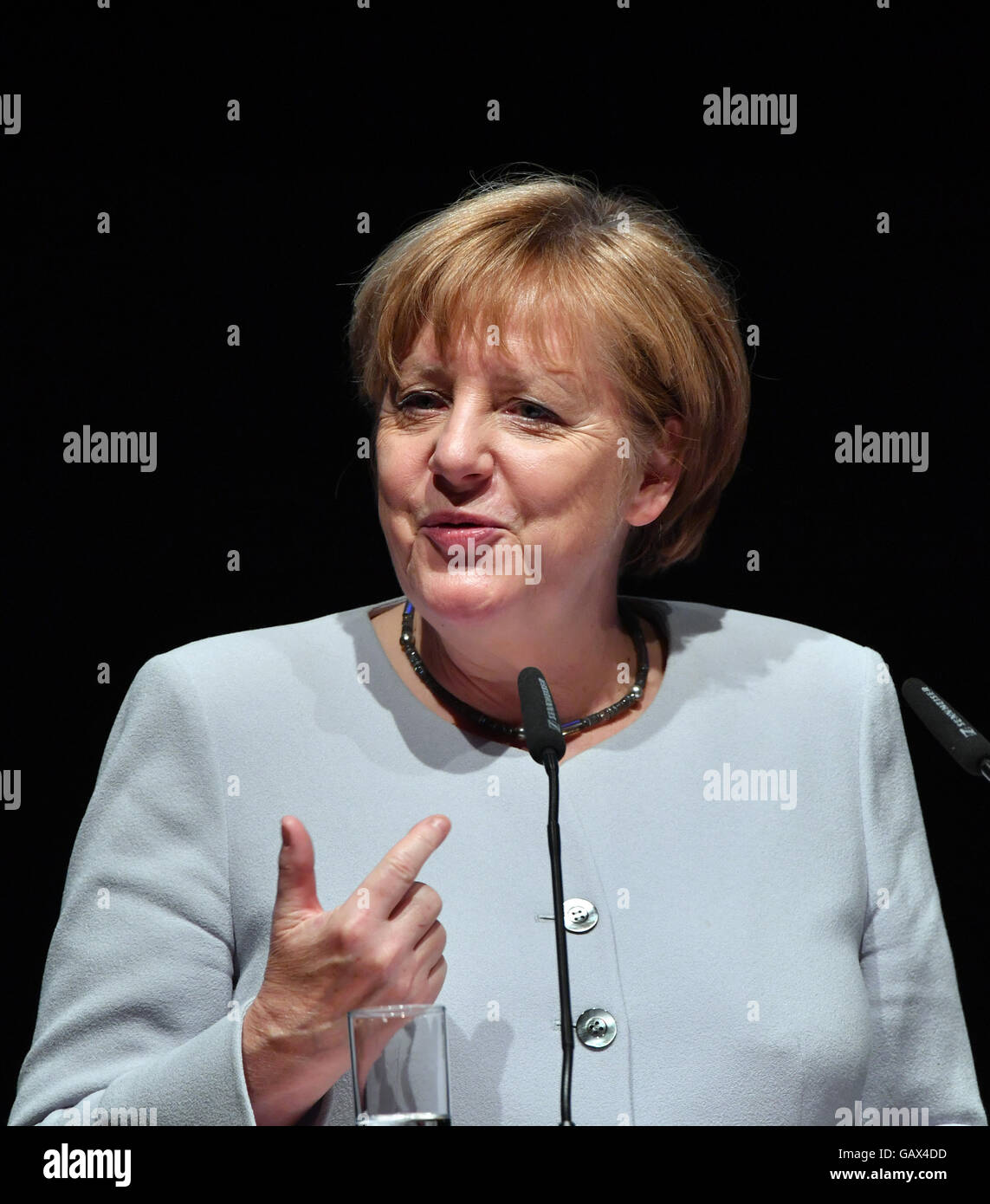 Erfurt, Germany. 06th July, 2016. German Chancellor Angela Merkel ...